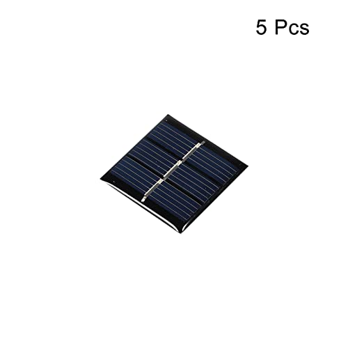 MECCANIXITY Mini Solar Panel Cell 1.5V 60mA 0.09W 30mm x 30mm for DIY Electric Power Project Pack of 5