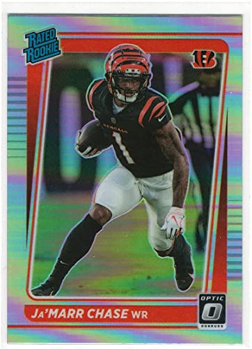 2021 Panini Donruss Optic Ja'Marr Chase Silver Prizm Refractor Rated Rookie Card