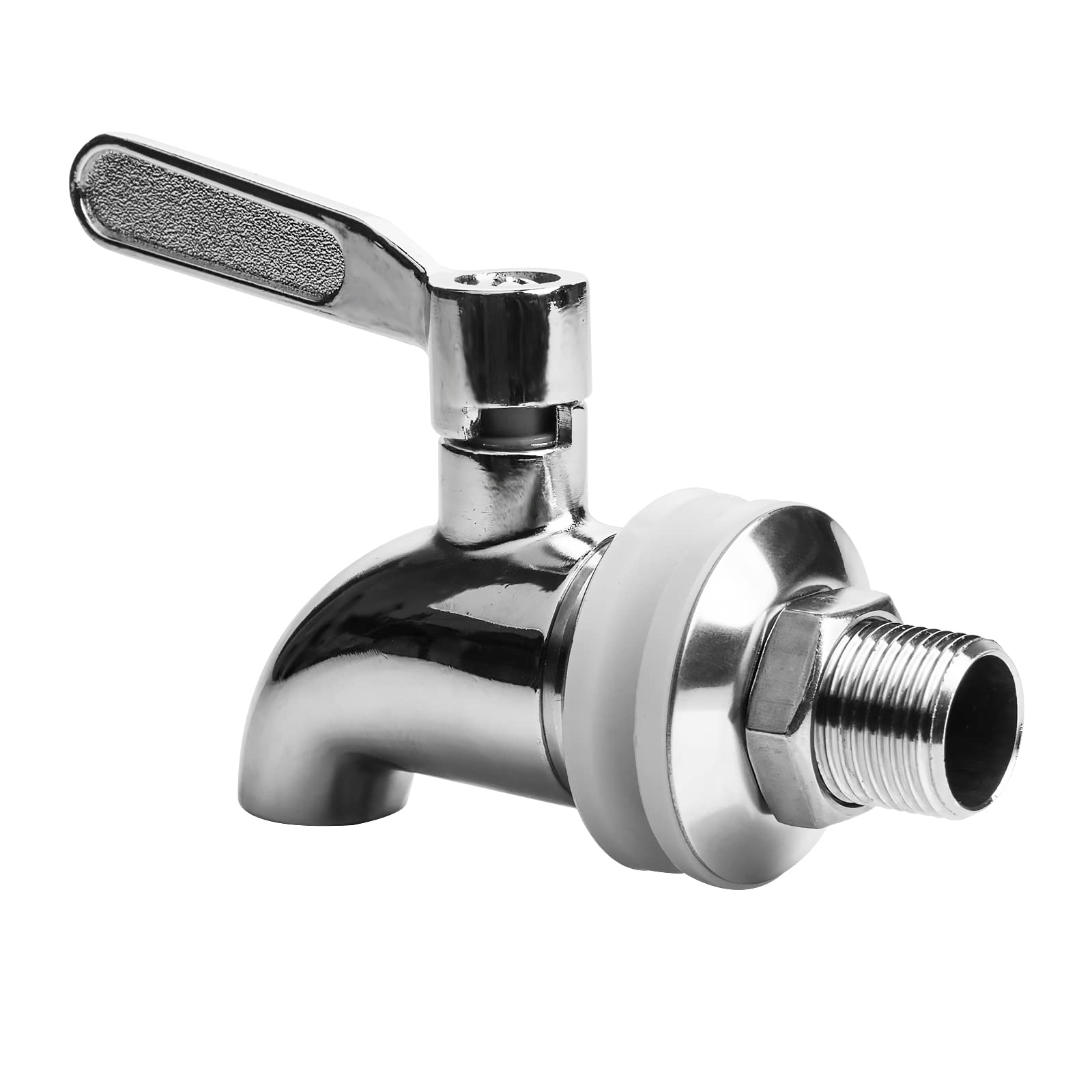 Replacement Spigot for Beverage Dispenser, Stainless Steel Spigot for Drink Dispenser, ​Water Dispenser Faucet, Food Grade, with Anti-Clogging Cap (1PACK)