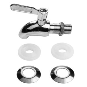 Replacement Spigot for Beverage Dispenser, Stainless Steel Spigot for Drink Dispenser, ​Water Dispenser Faucet, Food Grade, with Anti-Clogging Cap (1PACK)