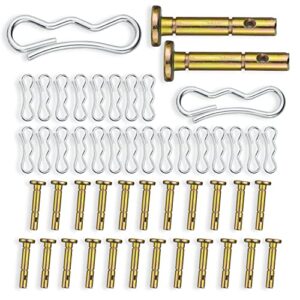 amthkno 25 pcs shear pins + 25 pcs cotters pins for snowblower - replacement 738-04124a and 714-04040 shear pin kits compatible with mtd cub cadet craftsman troy bilt snowblowers, 25 set.