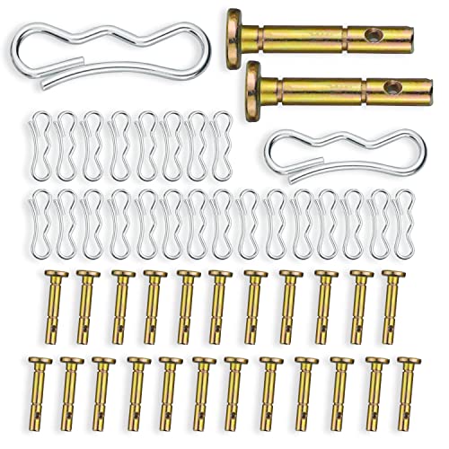 AMTHKNO 25 pcs Shear Pins + 25 pcs Cotters Pins for Snowblower - Replacement 738-04124A and 714-04040 Shear Pin Kits Compatible with MTD Cub Cadet Craftsman Troy Bilt Snowblowers, 25 Set.