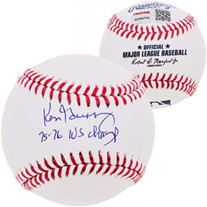 ken griffey sr. autographed official mlb baseball cincinnati reds "75-76 ws champs" tristar stock #207949 - autographed baseballs