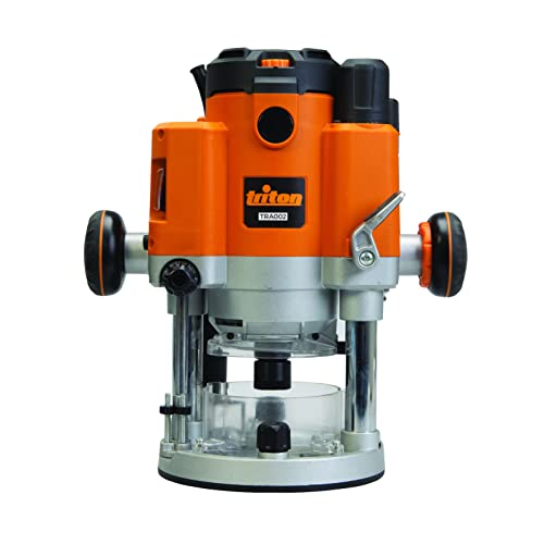 TRITON TRA002KIT 3-1/4 HP, 15 Amp Dual Mode Precision Plunge Router with Built-In Router Lift and Accessories, Orange