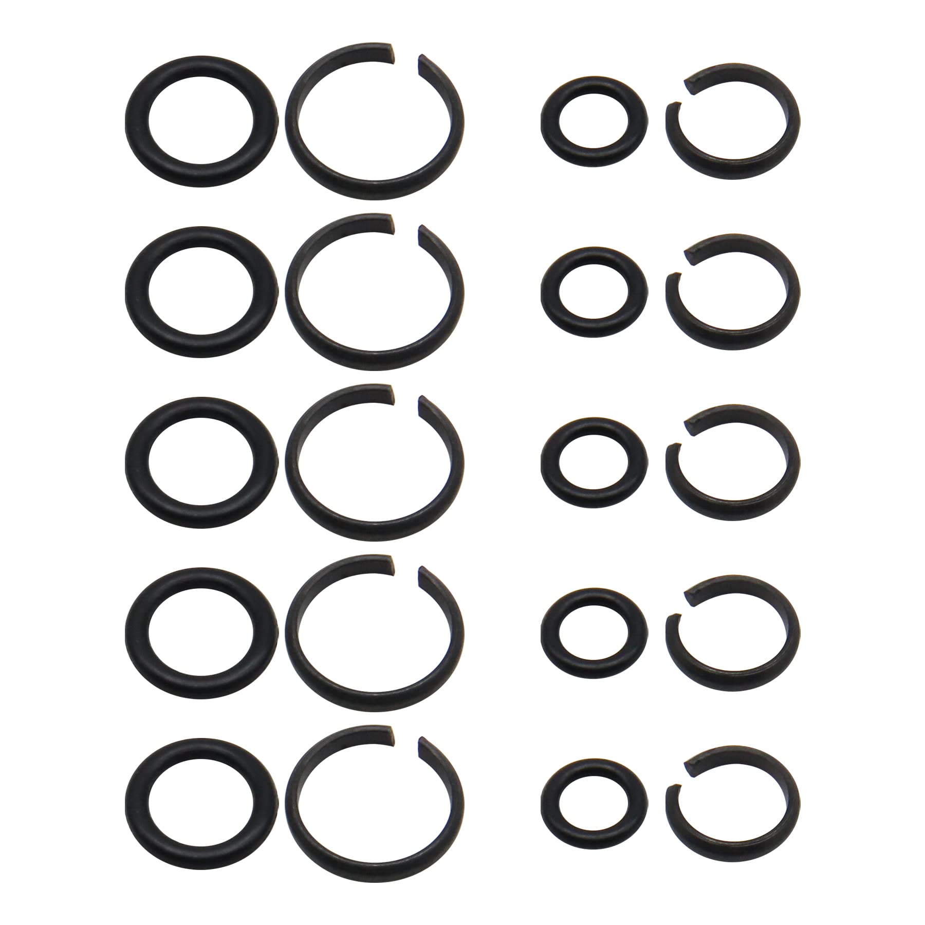 RURBRIN 10 Sets of 1/2 inch & 3/8 inch Impact Wrench Retainer Rings with O-ring, Compatible With Electric Wrench/Pneumatic Wrench