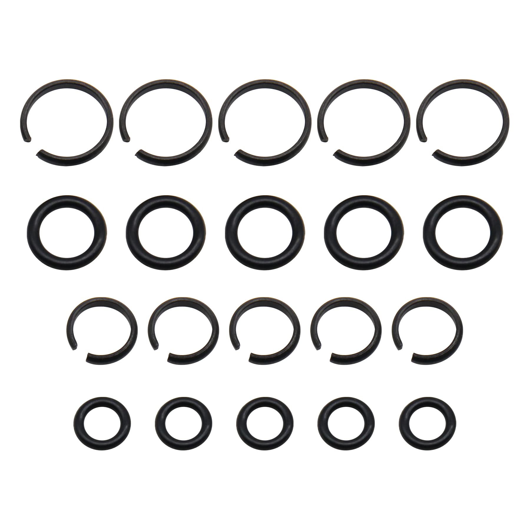 RURBRIN 10 Sets of 1/2 inch & 3/8 inch Impact Wrench Retainer Rings with O-ring, Compatible With Electric Wrench/Pneumatic Wrench