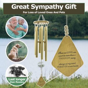 LUXULLAN 32'' Rustic Gold Wind chimes outdoor clearance, Windchimes in memory of a loved one, condolences gift for loss, sympathy memorial wind chimes for outside