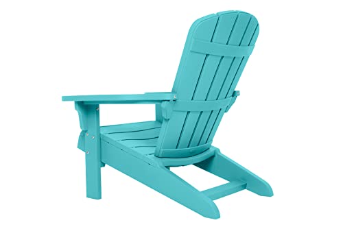 Keter Teton Adirondack Weather Resistant Furniture for Entertaining by The Pool, Patio and Fire Pit, Easy Assembly Outdoor Seating, Weatherwood