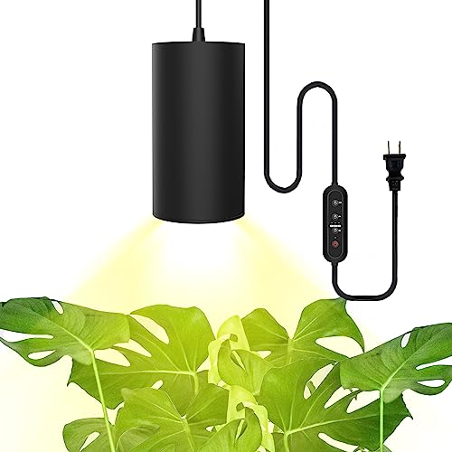 STERREN Plant Grow Light,Led Pendant Light for Indoor Plants,Full Spectrum Hanging Grow Lights with 21 FT Height Adjustable Power Cord, Auto Timer,ON/Off Switch Plant Lights for Indoor Growing