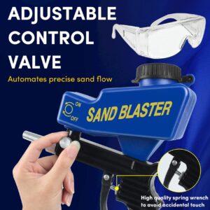 Sand Blaster Gun Kit,Portable Handy Sand Blasters,Sand Blaster Gun kit for air Compressor, for Cleaning Rust, Dirt, Paint, & Glass Etching DIY Projects.