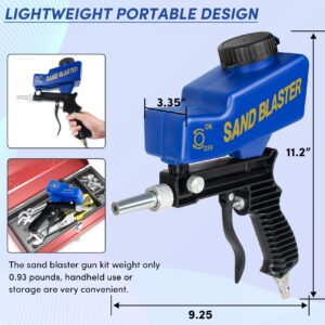 Sand Blaster Gun Kit,Portable Handy Sand Blasters,Sand Blaster Gun kit for air Compressor, for Cleaning Rust, Dirt, Paint, & Glass Etching DIY Projects.