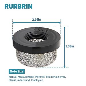 RURBRIN Aerator Screen Strainer Mesh Stainless Steel 3/4"- 14 Compatible with Livewell & Baitwell Pump, MA-023 Screw on Industrial Plumbing Inline Strainer-2PCS