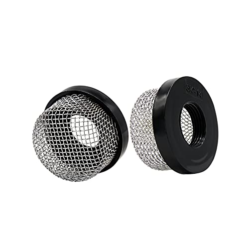 RURBRIN Aerator Screen Strainer Mesh Stainless Steel 3/4"- 14 Compatible with Livewell & Baitwell Pump, MA-023 Screw on Industrial Plumbing Inline Strainer-2PCS