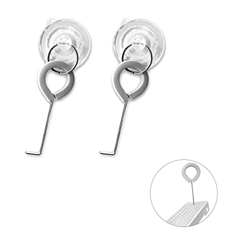 ARIOSOX 2-Pack Shower Drain Hook for Drain Cover Removal, Assists with Linear Drain Grate Removal and Clean, Stainless Steel Silicone Protector Extractor Tool.