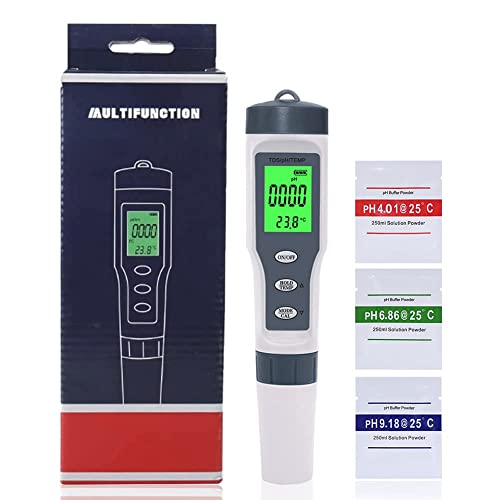 G · PEH Digital pH Meter with ATC pH Tester,3 in 1 pH TDS Temp Meter, 0.01 Resolution High Accuracy PH Meter for Water Hydroponics Digital Pen Type Tester for Household Drinking Wine Aquariums