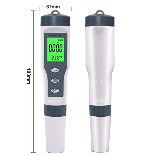 G · PEH Digital pH Meter with ATC pH Tester,3 in 1 pH TDS Temp Meter, 0.01 Resolution High Accuracy PH Meter for Water Hydroponics Digital Pen Type Tester for Household Drinking Wine Aquariums