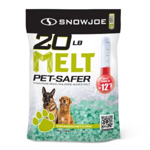 snow joe melt20pet pet-safer blend premium ice melt, 20-lbs, white