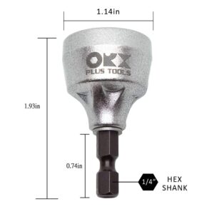 ORX PLUS TOOLS 2 PCS Deburring External Chamfer Tool, with HSS Blade and Tungsten Blade, Deburring Drill Bit, Remove Burr Tools Quick Release Shank Fits for 1/8"-3/4"(3mm-19mm)