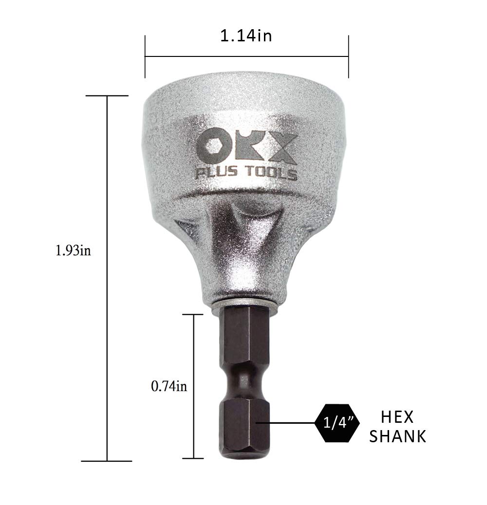 ORX PLUS TOOLS 2 PCS Deburring External Chamfer Tool, with HSS Blade and Tungsten Blade, Deburring Drill Bit, Remove Burr Tools Quick Release Shank Fits for 1/8"-3/4"(3mm-19mm)