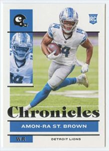 amon-ra st. brown rc 2021 panini chronicles #33 rookie nm+-mt+ nfl football lions