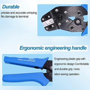 Taiss JST Crimping Tool,Dupont Crimping Tool,JST Crimper,Dupont Crimper,Ratcheting Wire Crimper for JST Connector XH 2.54mm,PH2.0,D-sub Terminals,(0.08-0.5mm² 28-20AWG)