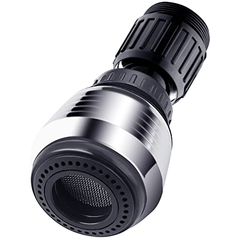 BRIGHT SHOWERS 360 Degree Rotatable Kitchen Faucet Spray Aerator, ABS Sink Sprayer Head, 1.5 GPM Hand Sprayer with 2 Modes, Water Saving Sink Nozzle Attachment