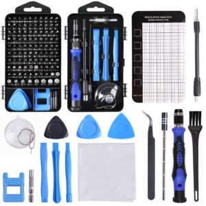 hpfix precision screwdriver sets 124-piece computer tool kit with 101 bits magnetic, electronics repair tool kit for iphone, macbook, laptop, pc, tablet, ps4, xbox, nintendo, game console