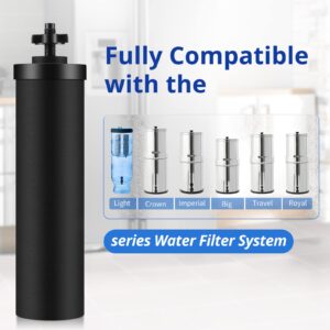 2 Pack Black Water Filter Replacement Parts Compatible with Big Berkey Gravity Filtration System, Compatible with BB9-2 Water Filter