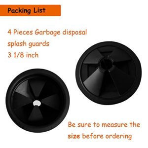 Triwin Garbage Disposal Splash Guards 3 1/8 inch 4 Pieces Sink Baffle Splash Guard Food Waste Disposer Drain Guard Replacement for Insinkerator, Whirlaway, Waste King