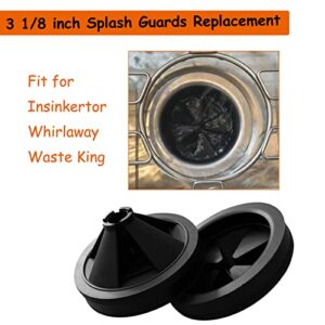 Triwin Garbage Disposal Splash Guards 3 1/8 inch 4 Pieces Sink Baffle Splash Guard Food Waste Disposer Drain Guard Replacement for Insinkerator, Whirlaway, Waste King