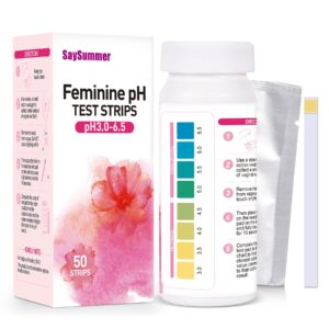 ph balance strips for women, 50 strips yeast infection test kit for women, vaginal ph test strips bv test at home monitoring feminine health