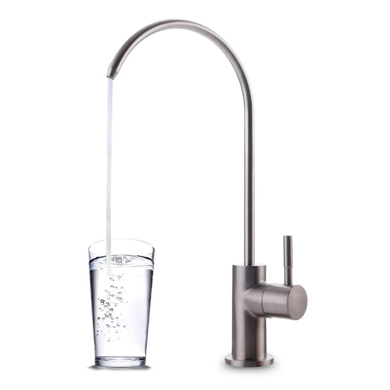 AZOS Water Filter Faucet Stainless Steel Reverse Osmosis Faucet RO Faucet Water Filtration System Non-Air-Gap Drinking Water Beverage Faucet, Brushed Nickel