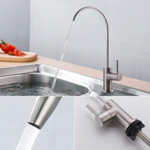 AZOS Water Filter Faucet Stainless Steel Reverse Osmosis Faucet RO Faucet Water Filtration System Non-Air-Gap Drinking Water Beverage Faucet, Brushed Nickel