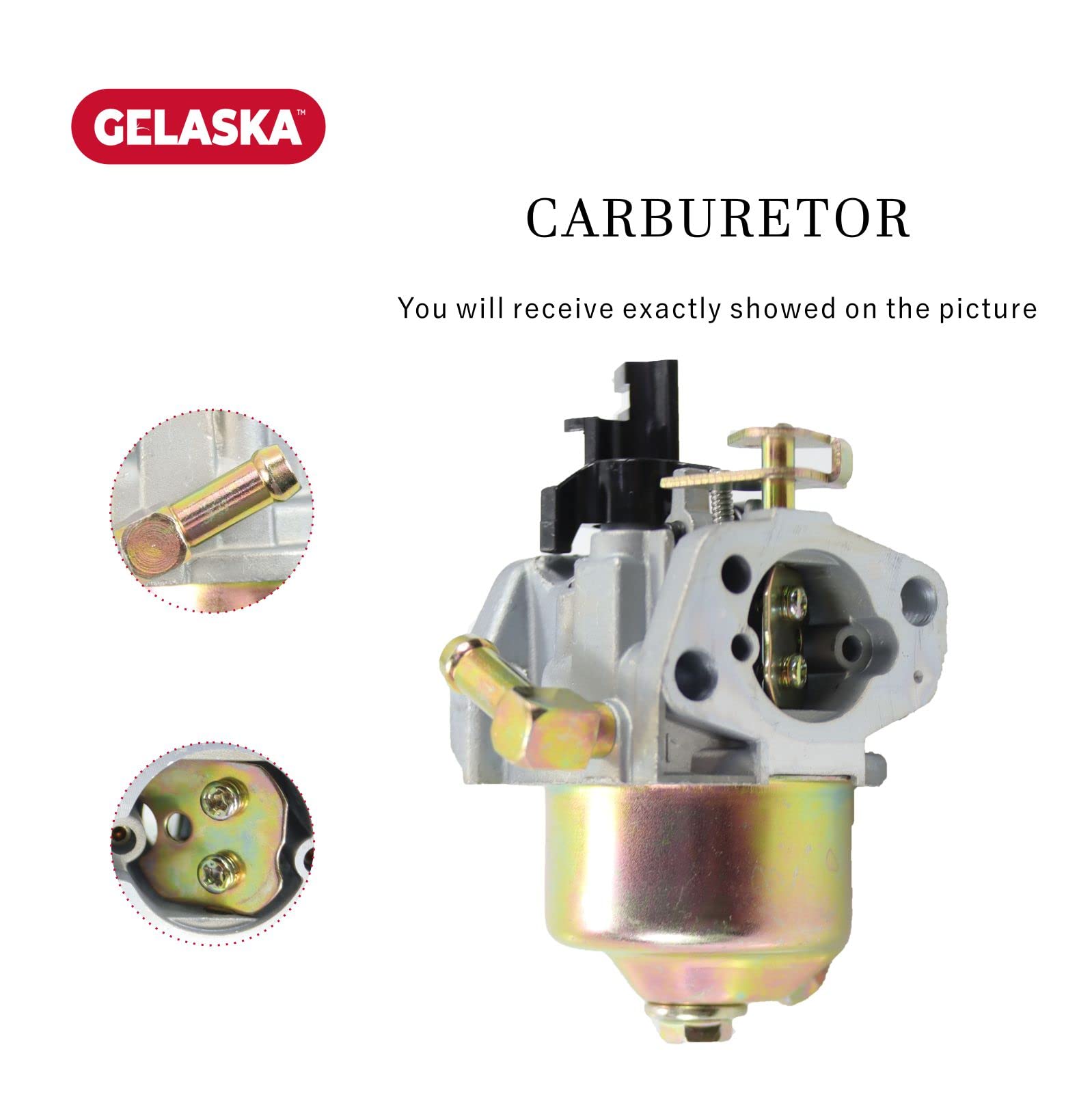 GELASKA 951-12705 Carburetor Replaces 751-12705, 751-10974, 951-10974, 951-10974A, HUAYI 165S, 165SA for MTD Troy-bilt 165-SUB, 165-SUB-11, 265-SU, 265-SU-11, 365-SUB Engines