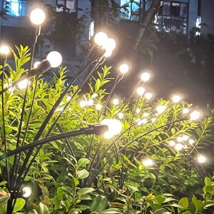 durpar solar garden lights, 4 pack 40 leds solar outdoor lights, solar fairy lights outdoor waterproof for yard garden decoration garden, high flexibility iron wire & heavy bulb base, warm white