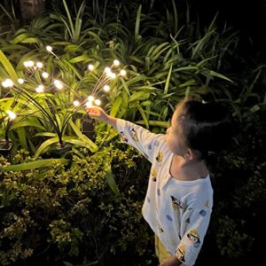 DURPAR Solar Garden Lights, 4 Pack 40 LEDs Solar Outdoor Lights, Solar Fairy Lights Outdoor Waterproof for Yard Garden Decoration Garden, High Flexibility Iron Wire & Heavy Bulb Base, Warm White