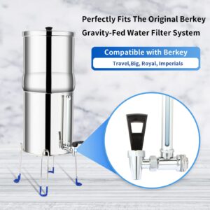 Stainless Steel Sight Glass Spigot with Clear View Water Level. 7''Sight Glass Compatible with Travel Berkey and Big Berkey System