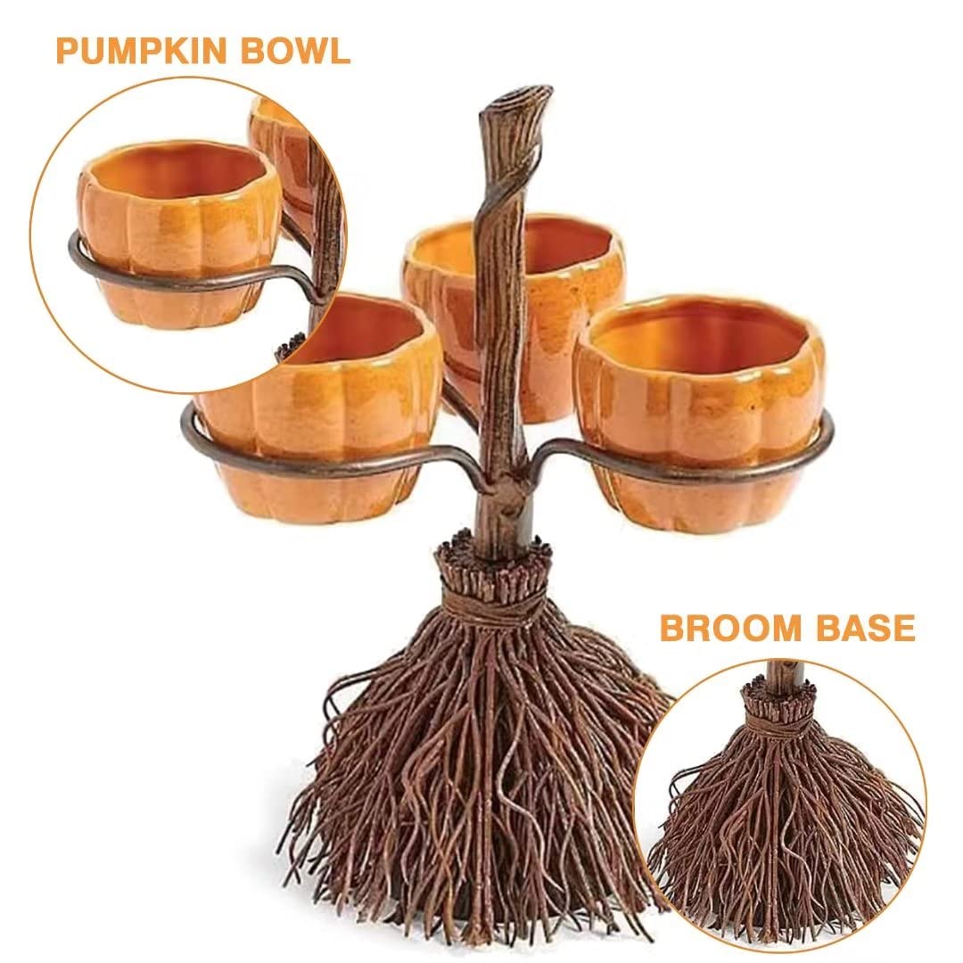 Sepanda Pumpkin Decor Broom Pumpkin Halloween Party Supplies Pumpkin Decorations Arrival time: Delivery Within 2-4 days (QFB-2)