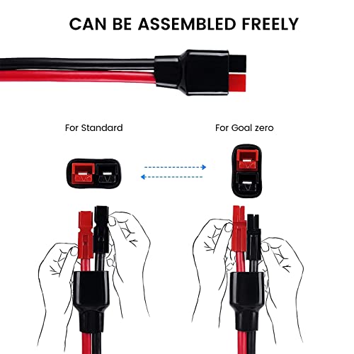 12AWG Solar Panel Cable Connector Anderson Adapter MC4 Extension Cable, Compatible with Jackery Explorer 1000, Goal Zero Yeti, RV, Portable Solar Generator Power Station