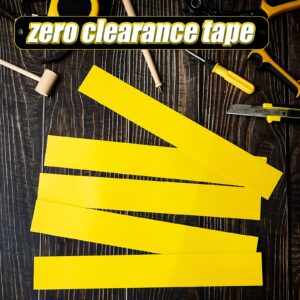 Zero Gap Woodworking Tape for More Accurate Cuts On Miter Saw Table Saw PVC Self Adhesive Strips for Positioning Wood Cutting, 2 x 14 Inch, Yellow (5 Pcs)