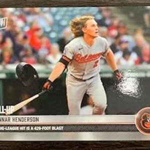 2022 Topps NOW #819 Gunnar Henderson RC Rookie (1st Hit Home Run) MLB Baseball Trading Card Baltimore Orioles