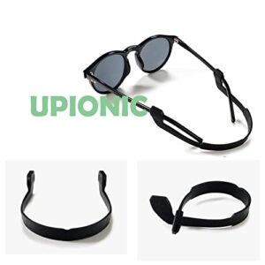 UPIONIC Eyeglass Strap Eyewear Retainers, Silicone Glasses strap, Non-slip Elastic Sports Straps for Men, Women, Kids, Sunglasses Straps,3Pcs,Clear