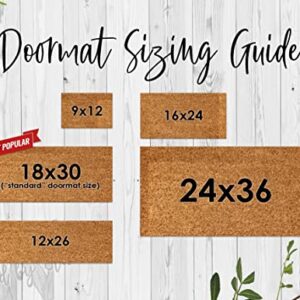 Botanical Pesonalized Family Name Door Mat | Wedding Gift | Last Name Custom Doormat | Premium Quality, Thick 100% Coir Coconut Husk Front & Made in the USA - Doormat