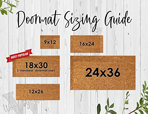 Botanical Pesonalized Family Name Door Mat | Wedding Gift | Last Name Custom Doormat | Premium Quality, Thick 100% Coir Coconut Husk Front & Made in the USA - Doormat