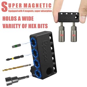 Upgraded Magnetic 1/4-Inch Hex Bits Holders Fit for Milwaukee 18V Impacts Drivers,DIY Magnet Drill Bit Tool Holster Pick Up Sleeve Organizer, Hex Screw Bit Storage on side of Power Drill,Right Side