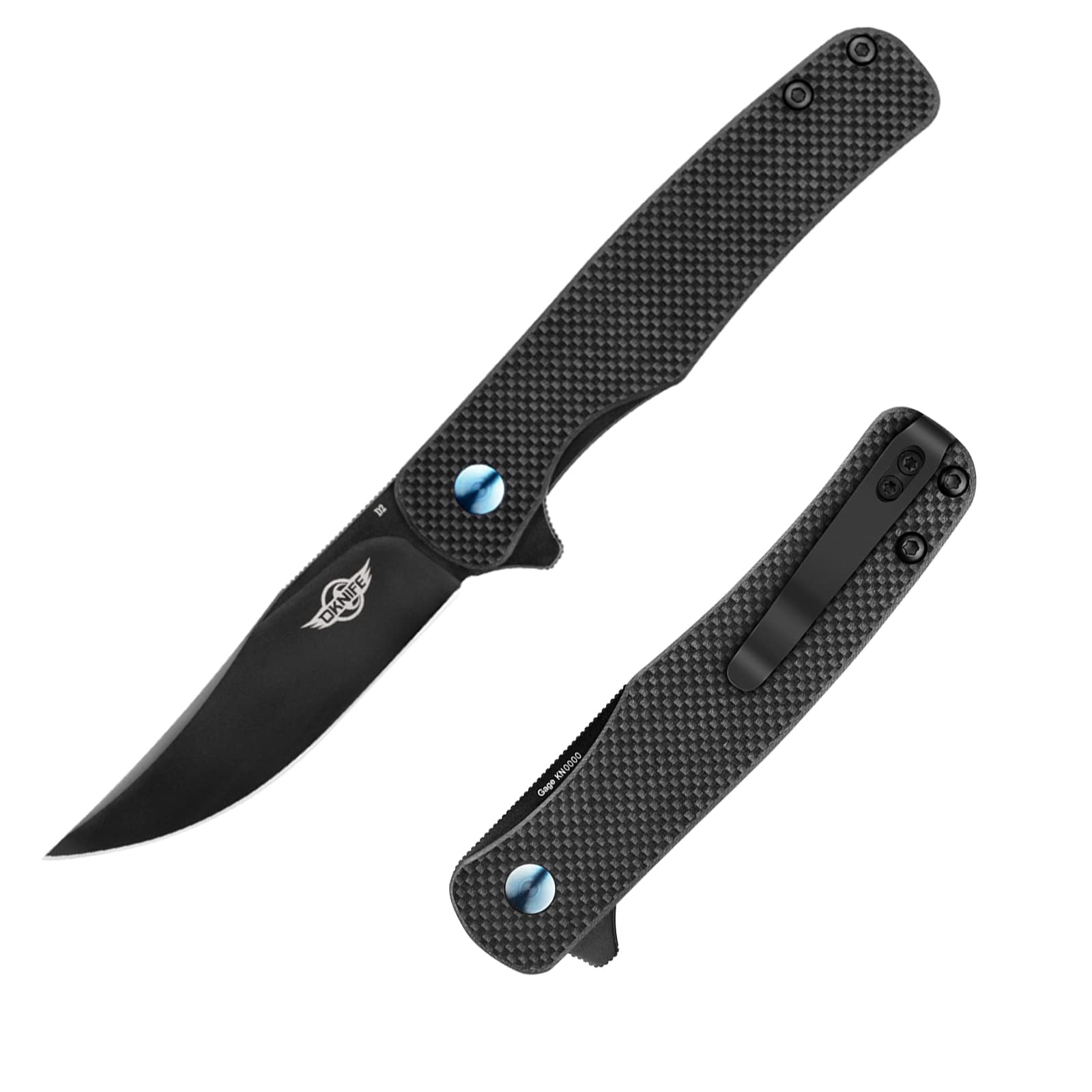 OKNIFE Chital Folding Pocket Knife (3.2inch) Liner Lock Tactical Knifel Bundles with Mini Chital Folding Pocket Knife (2.75 inch) Liner Lock EDC Tactical Knife