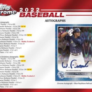 BRAND NEW 2022 Topps CHROME Series 1 AUTHENTIC Trading Card HOBBY Box - Two Chrome Autographs Per Box! - Chance for Julio Rodriguez, Wander Franco, Witt JR. Rookie and Autograph Cards - Plus Bowman Ohtani and Topps Now JULIO RODRIGUEZ Rookie Card in Pictu