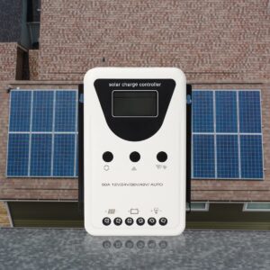 BreeRainz 60A Solar Charge Controller 12V/24V/36V/48V DC Input,PV Solar Panel Regulator w/LCD Display for Lithium/Sealed/Ge/Flood Battery