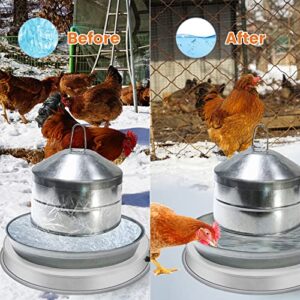 Heated Chicken Waterer Base, Heated Poultry Waterer Base 40 Watts, Chicken Coop Heater for Winter Chicken Coop, with 9.8 FT Power Cord, Gifts