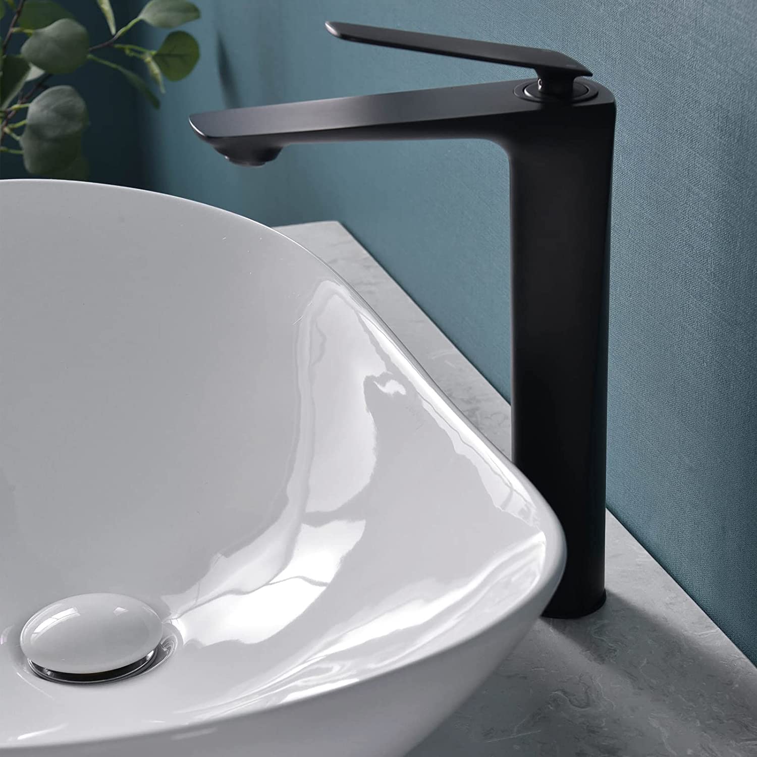 Davivy 24'' X 13.8'' Oval Vessel Sink with Pop Up Drain,Bathroom Vessel Sinks,Bathroom Sinks Above Counter,White Vessel Sink,Counter top Sink,Ceramic Vessel Sink,Oval Sink Bowls for Bathroom